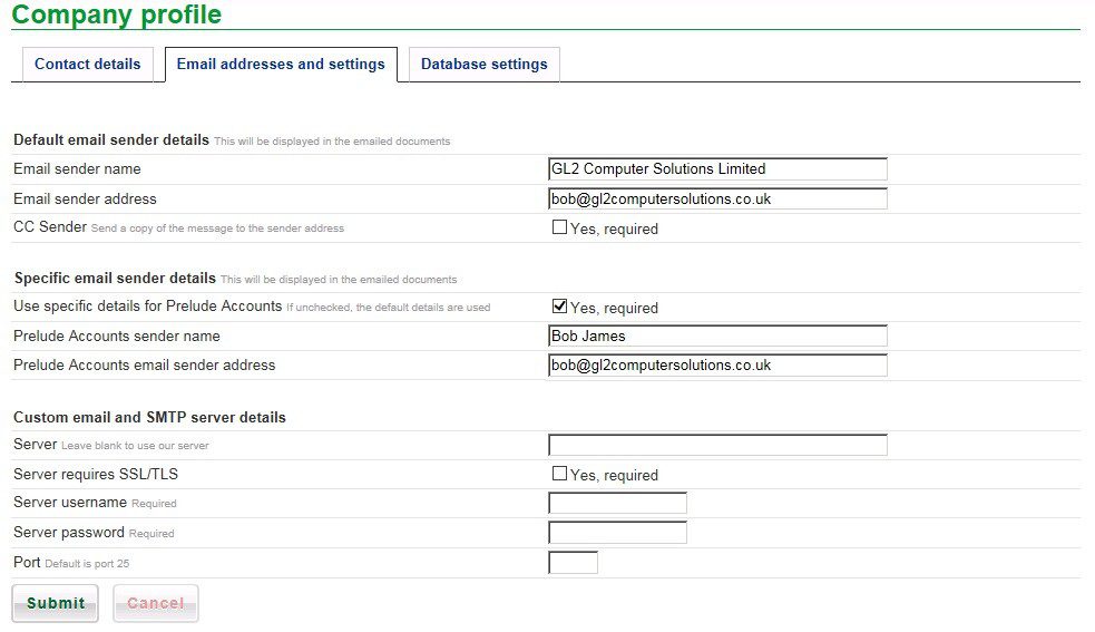 Company Profile – Prelude Software Help