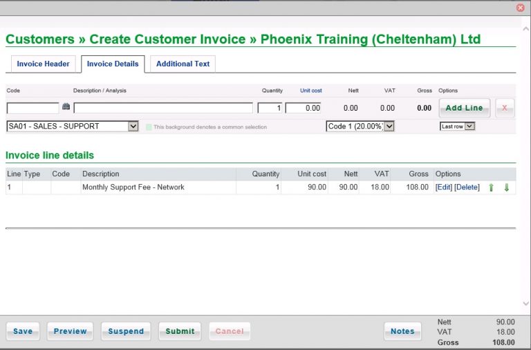 Produce Sales Invoice - Prelude Software Help