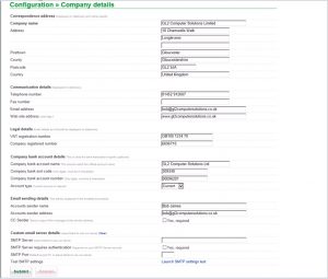 Set Your Company Details – Prelude Software Help