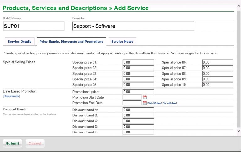 New Service - Prelude Software Help