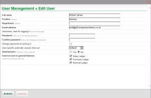 User Management - Prelude Software Help