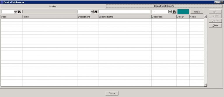 Costing - Lists Maintenance - Prelude Software Help