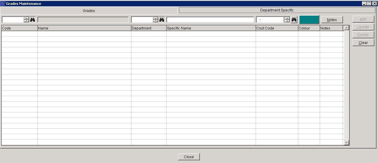 Costing - Lists Maintenance - Prelude Software Help