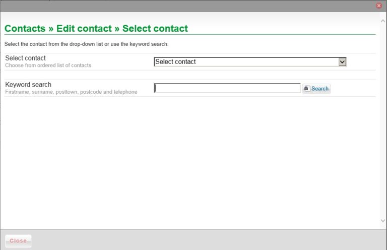 Contacts - Edit - Prelude Software Help