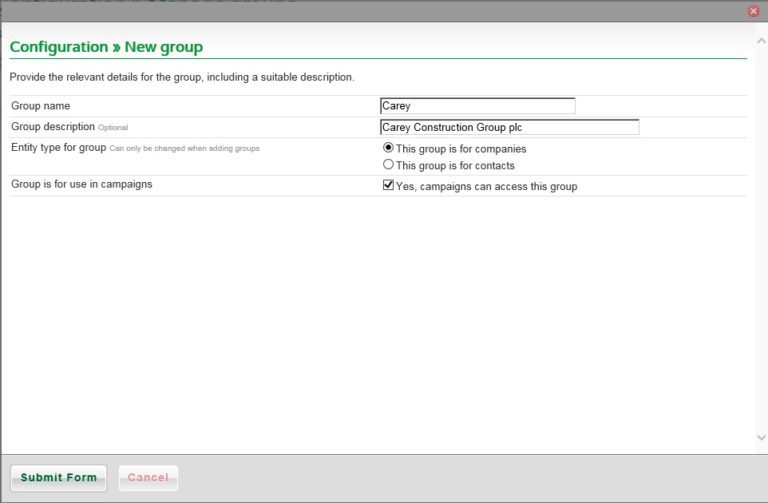 Config - Picklists and Groups - Prelude Software Help
