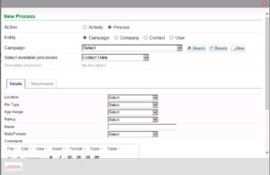 Processes - New - Prelude Software Help