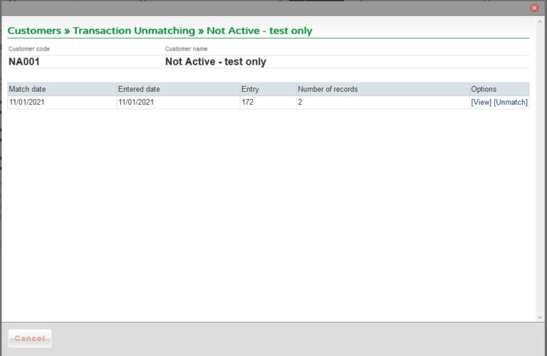 Cancel Transactions - Prelude Software Help
